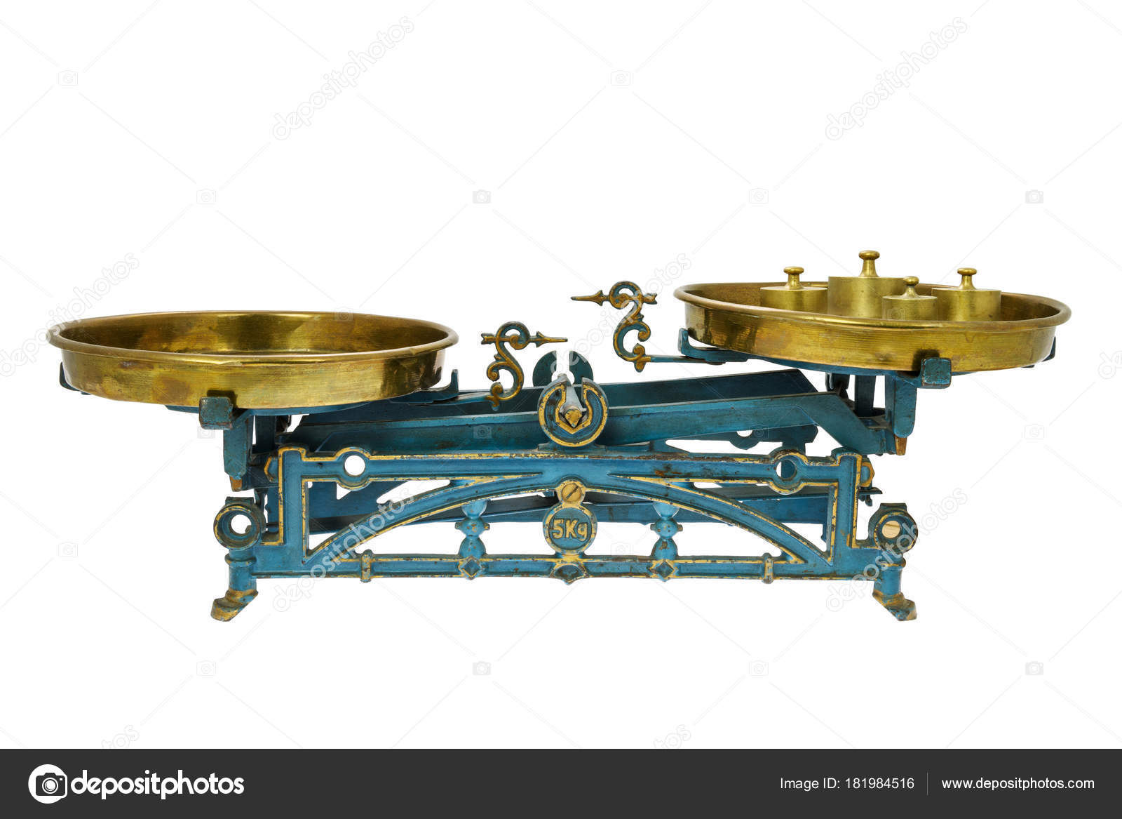 Old scale isolated on white background ⬇ Stock Photo, Image by ...