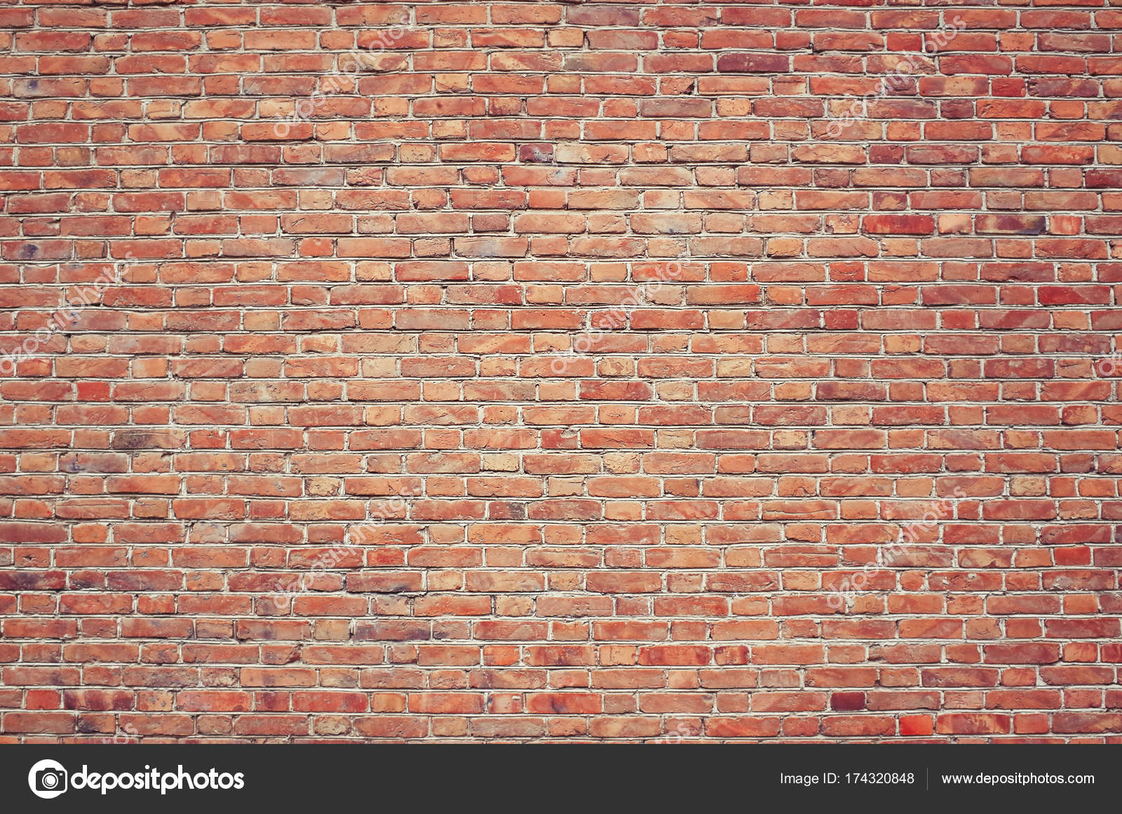 Vintage red bricks wall Stock Photo by ©vsv2105.mail.ru 174320848