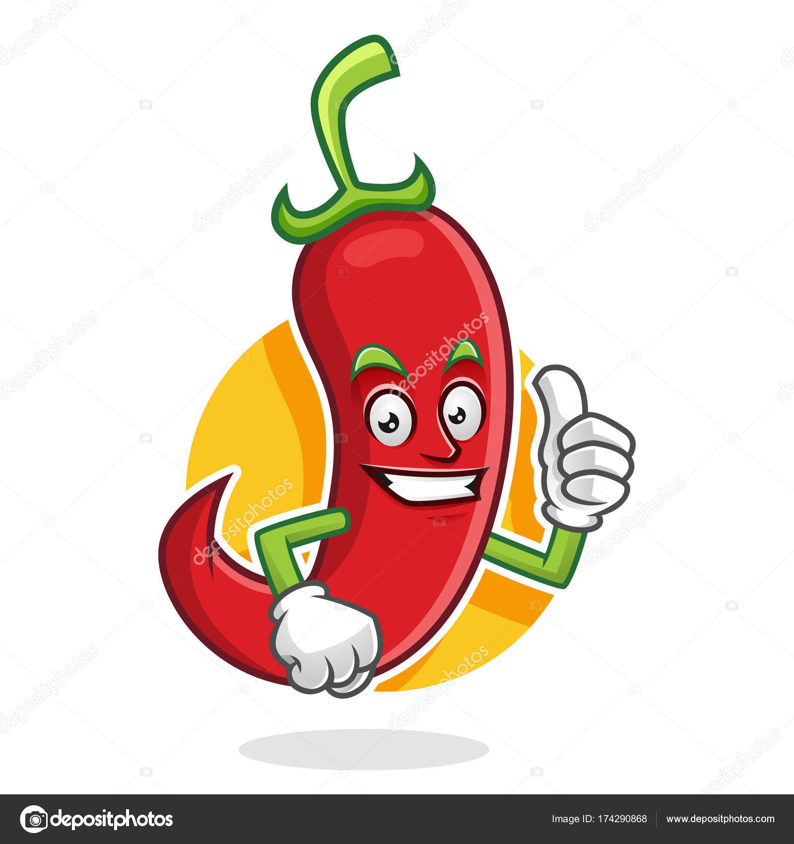Thumb up chili pepper mascot, chili pepper character, chili pepp Stock ...