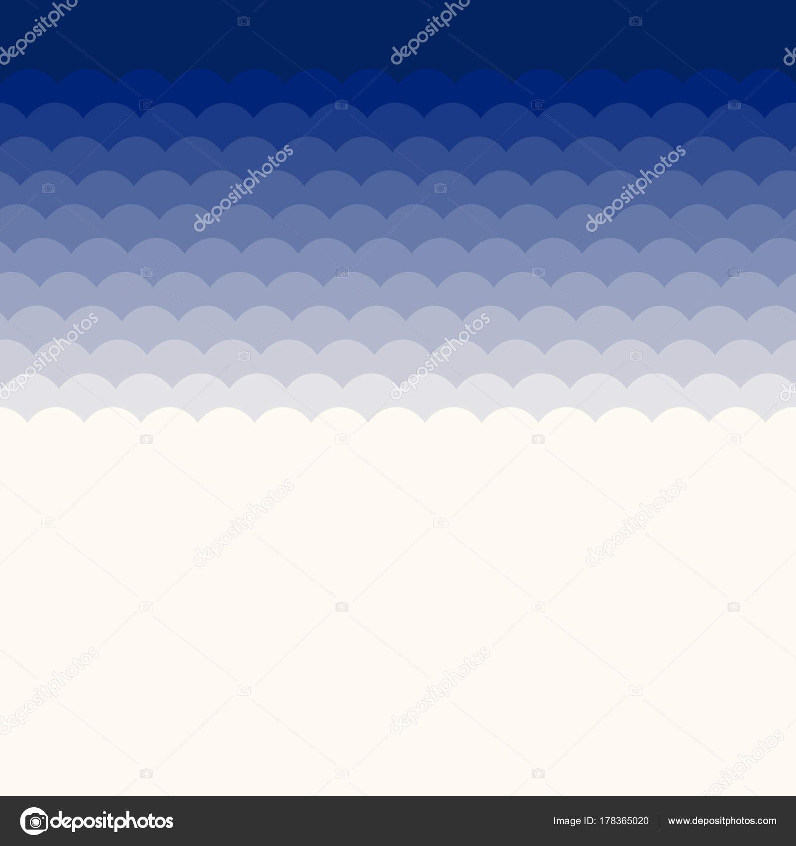 Seamless Background Stylized Sea Waves Vector Illustration Stock Vector ...