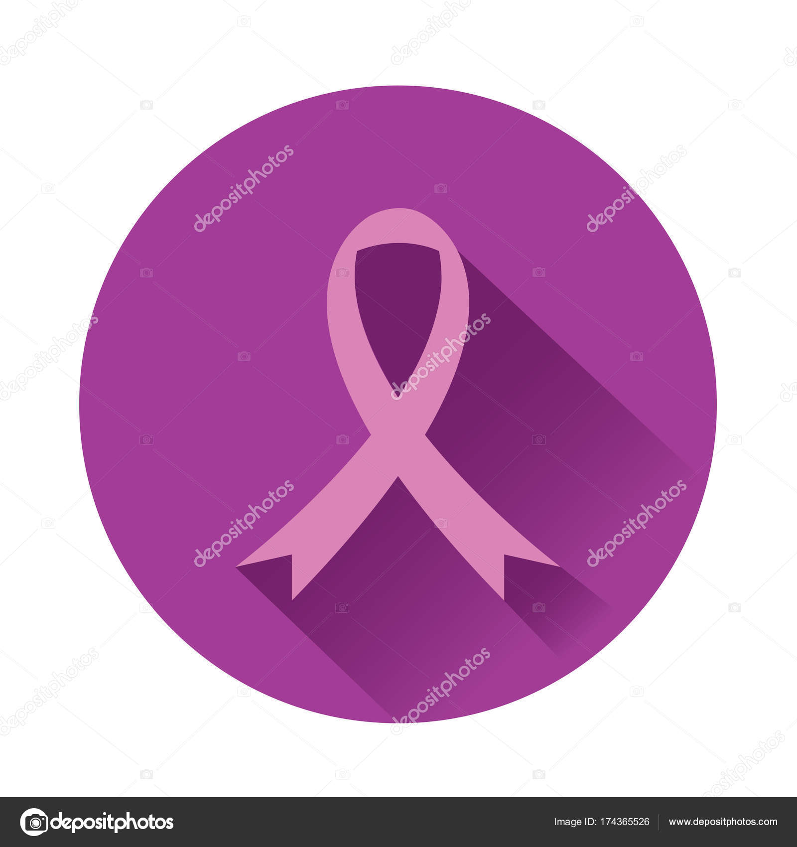 Purple Ribbon Modern Icon Stock Vector by ©svvell 174365526