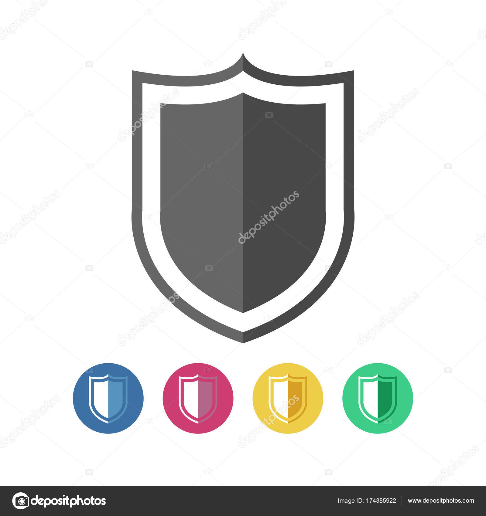 Concave Top Heater Shield Icons Stock Vector by ©svvell 174385922
