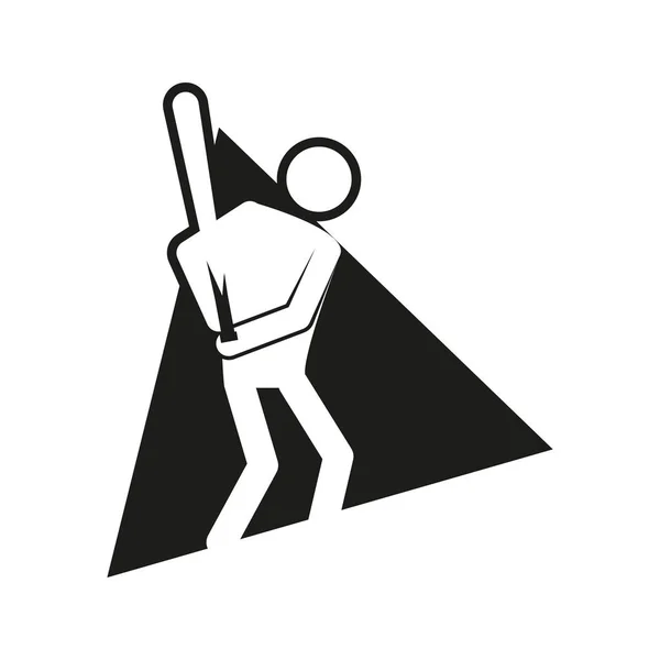 Triangle Block Flying Kick Karate Outline Sport Figure Symbol Vector ...