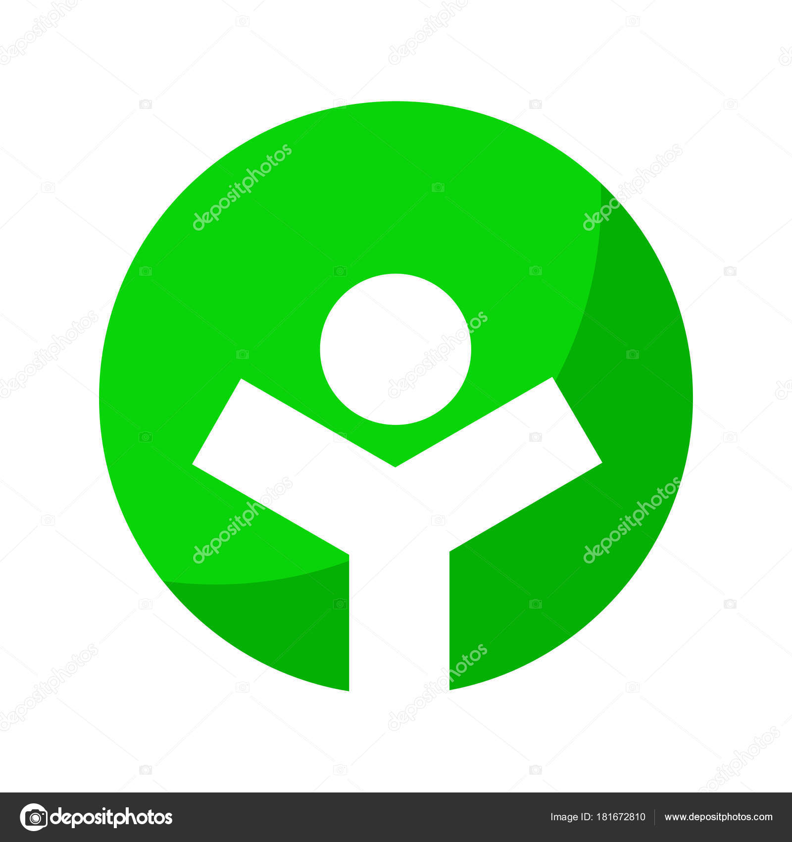 Healthy Life Green Circle Symbol Graphic Design Stock Vector Image by ...