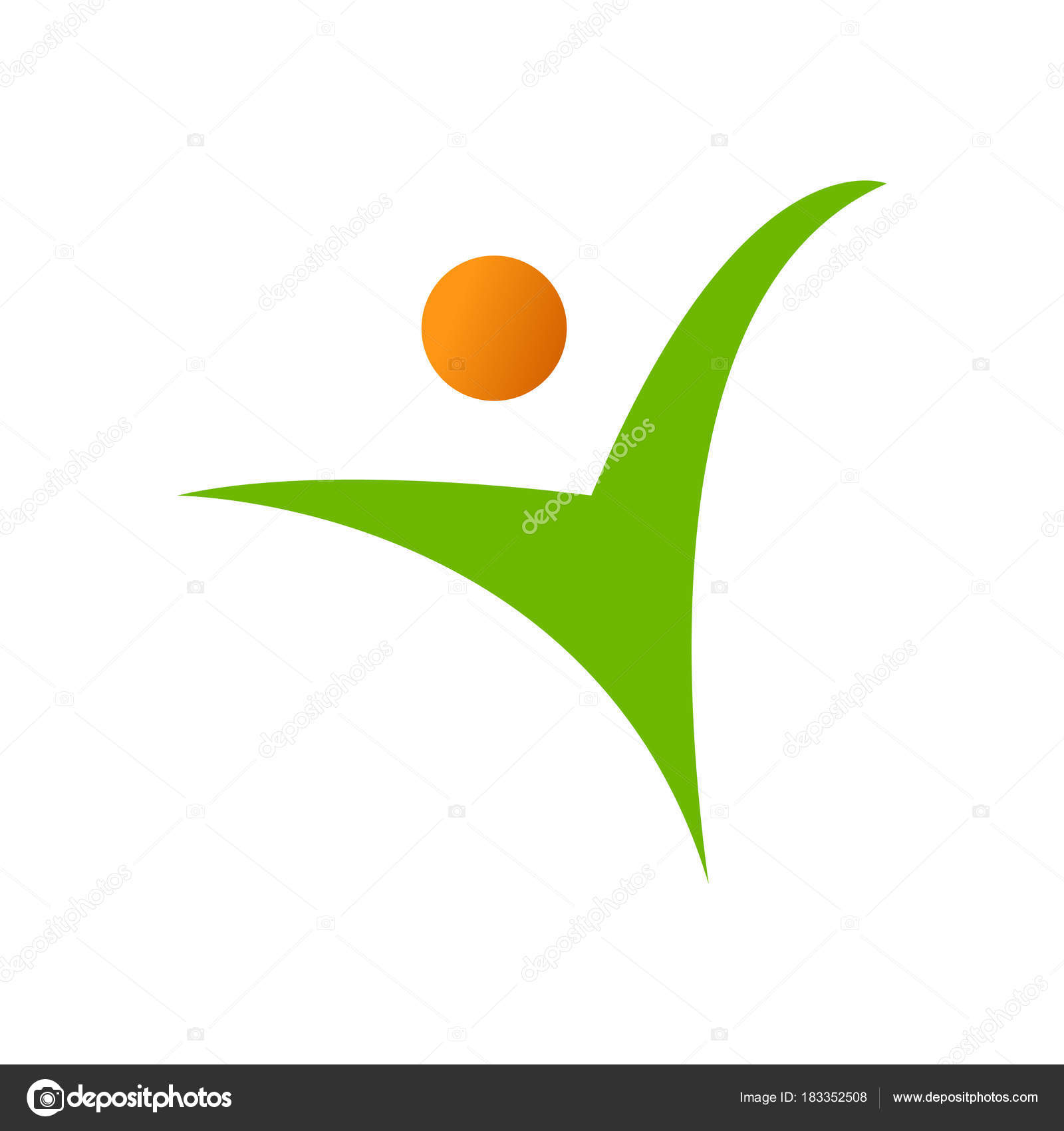 Happy Human Figure Abstract Symbol Stock Vector Image by ©svvell #183352508