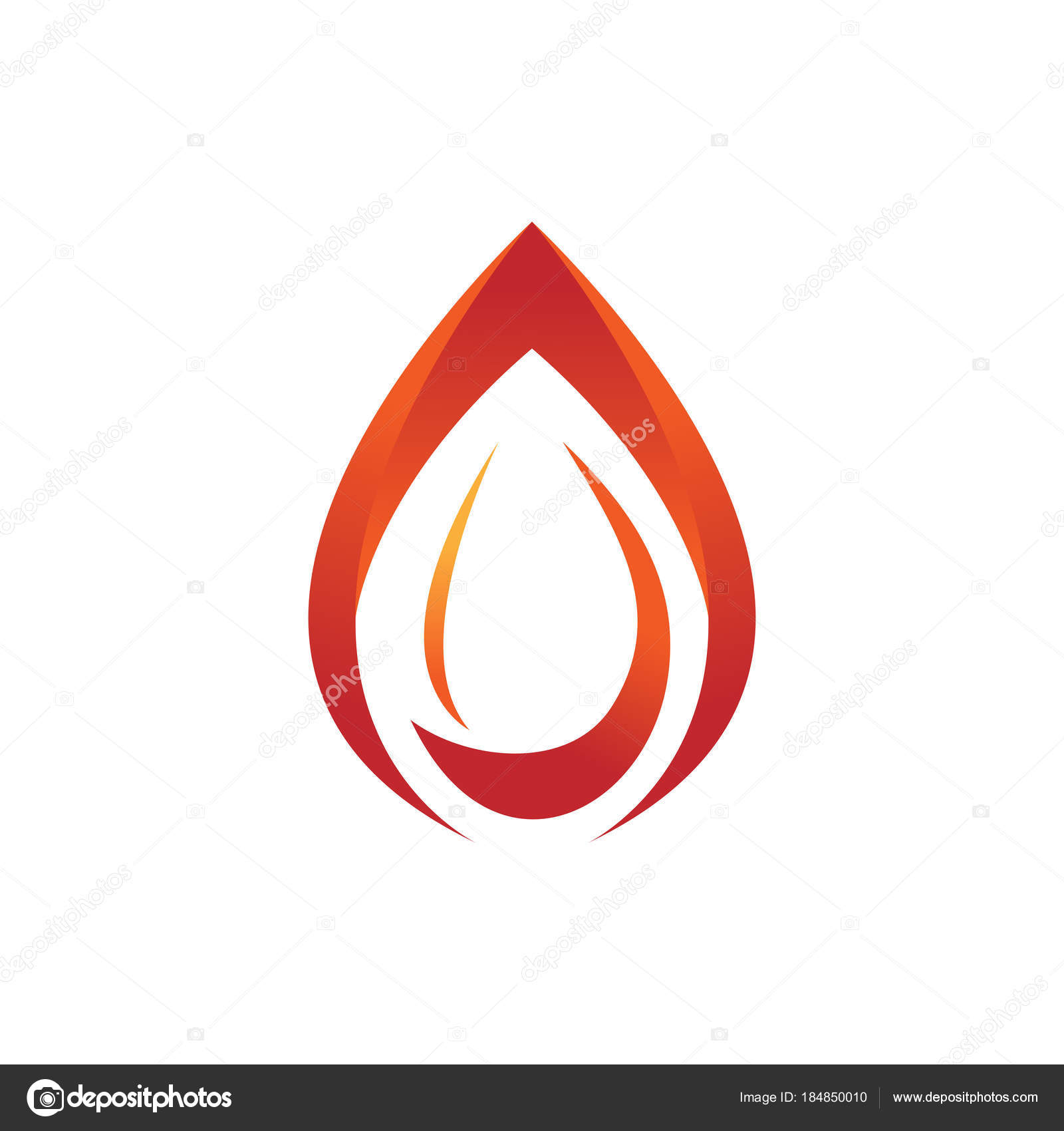 Flame Line Fire Element Emblem Symbol Stock Vector Image by ©svvell ...