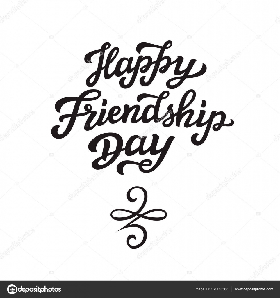 Happy Friendship Day lettering text Stock Vector Image by ©vicgripas ...
