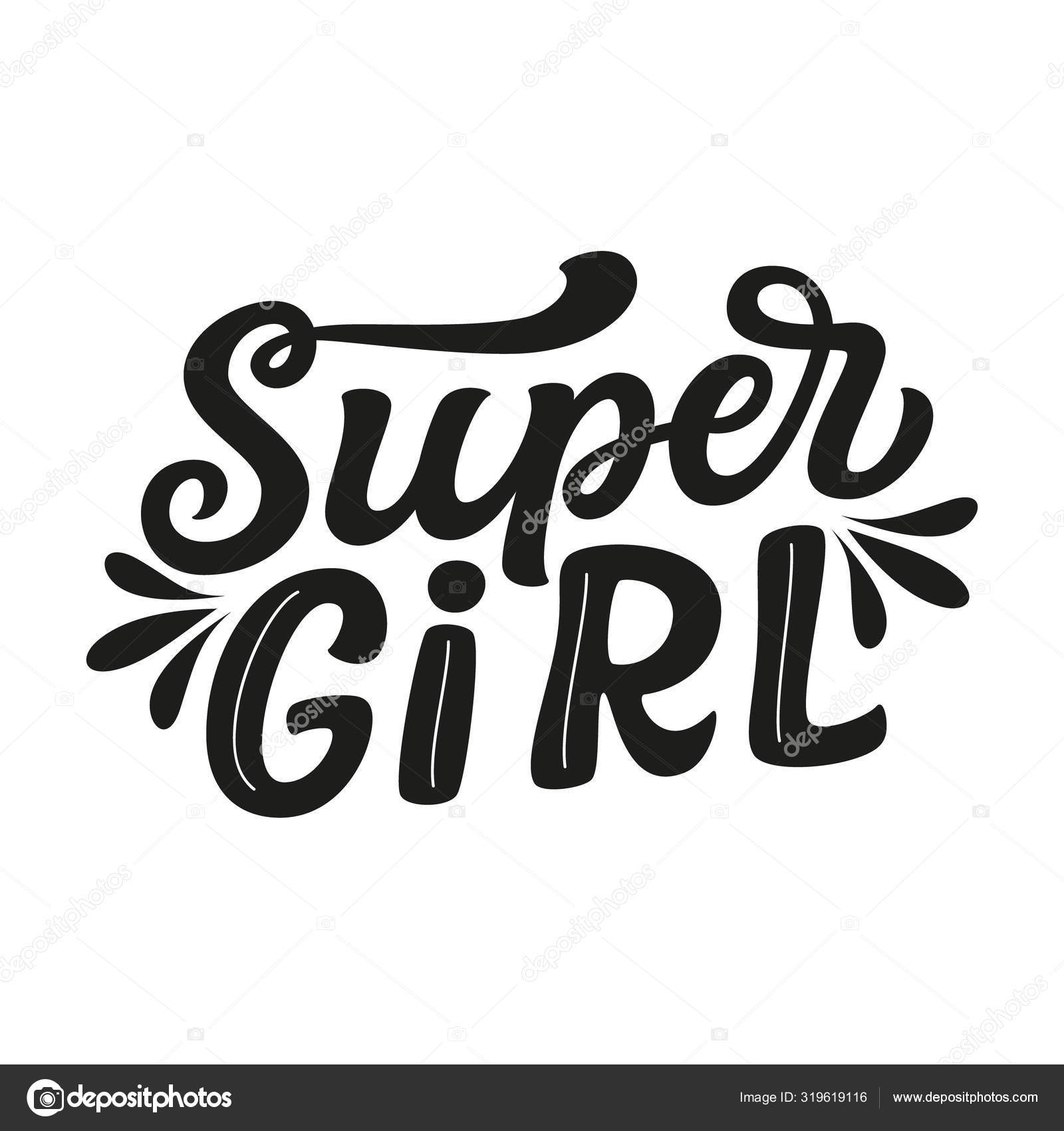 Super girl text Stock Vector by ©vicgripas 319619116