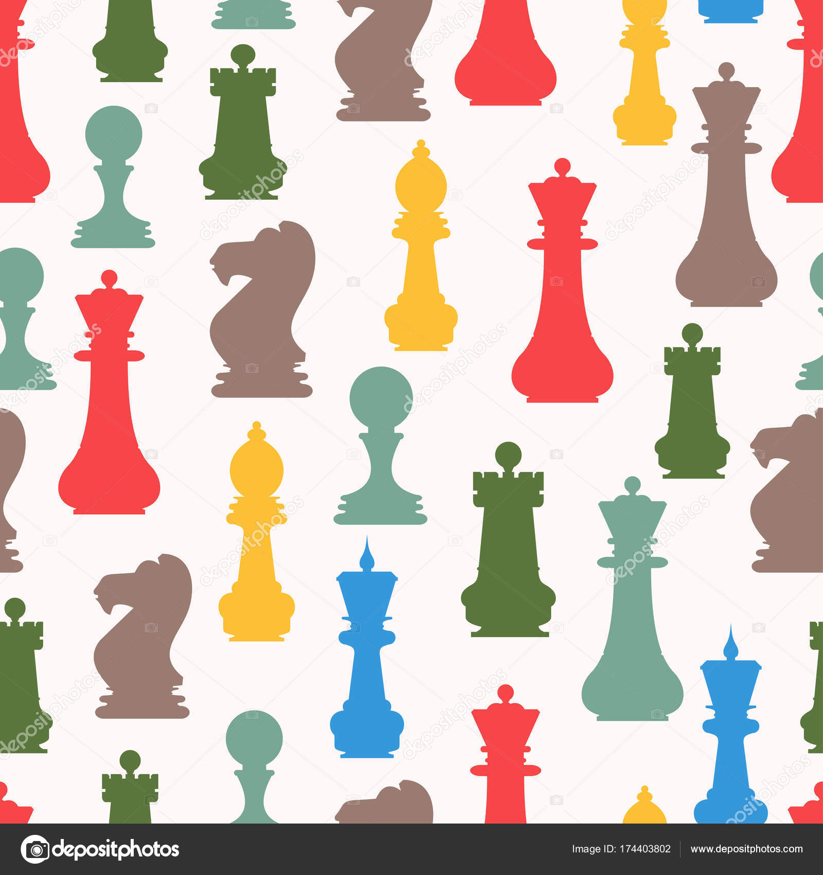 Seamless Vector Pattern Chess Pieces Stock Vector Image by ©nikvector20 ...