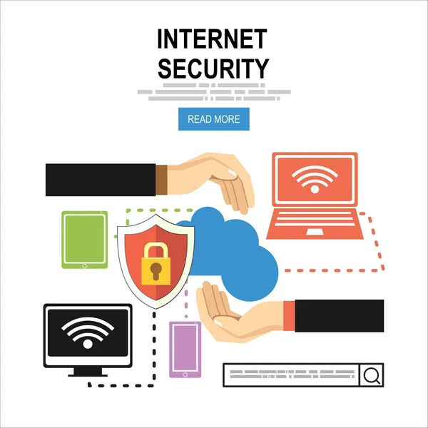 Concepto de seguridad y protecci n de datos en Internet ilustraci n vectorial plana 2024