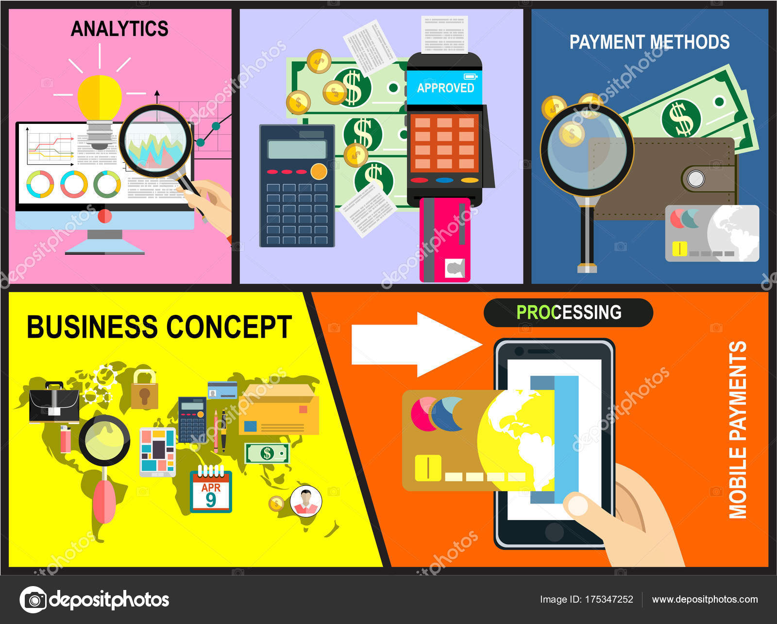 Concept Business Payment Methods Stock Vector by ©nikvector20@gmaail ...