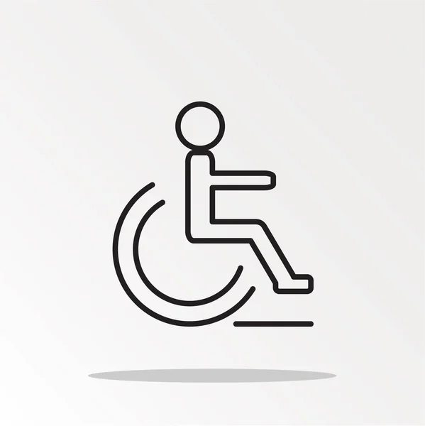 Handicap line icons | Disabled Line Icon Handicapped Wheelchair Sign ...
