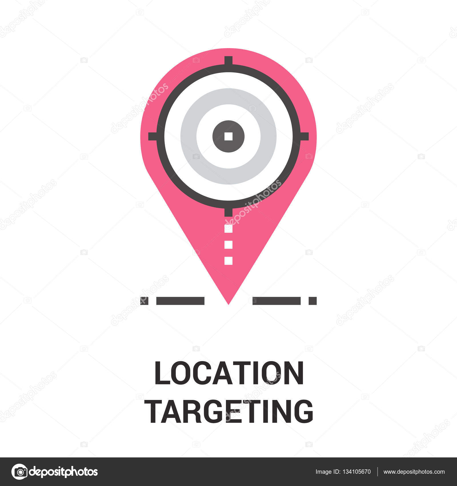 Location targeting icon concept Stock Vector by ©vasabii777 134105670