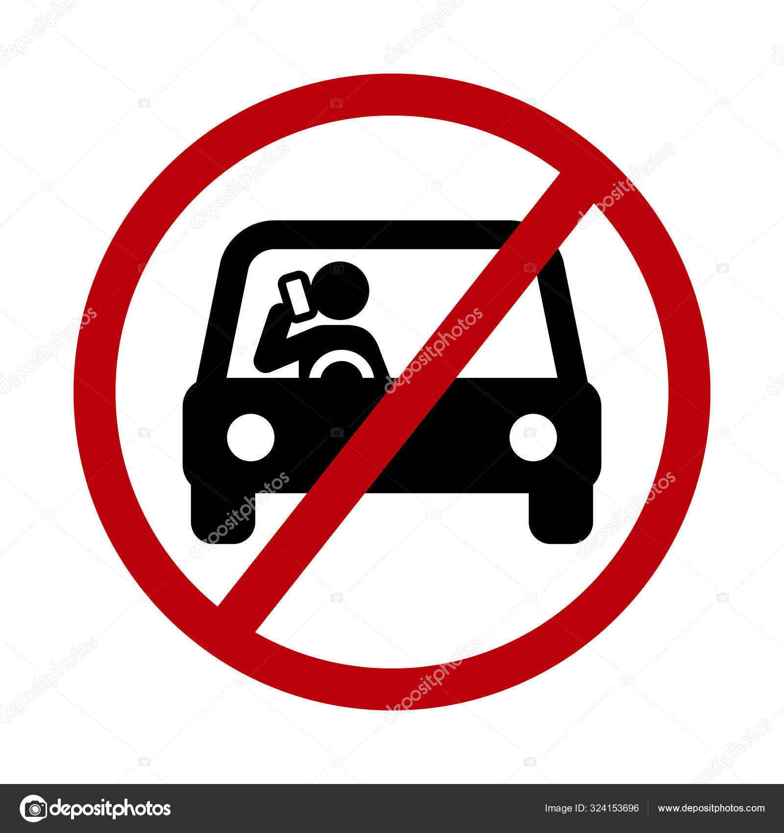 Do not phone while driving Stock Vector Image by ©ioat #324153696