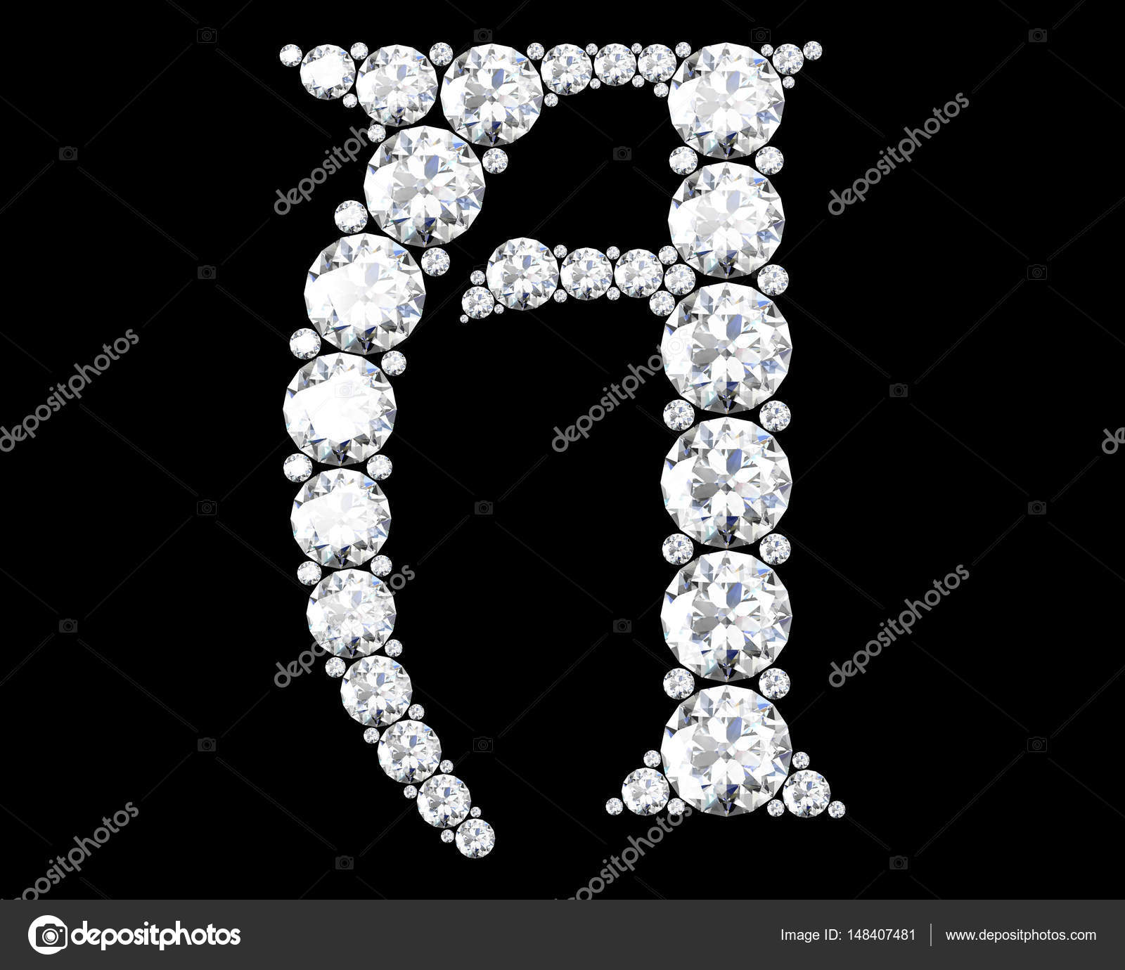 A Alphabet In Diamond