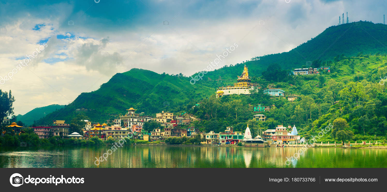 Panoramic View Rewalsar Lake Rewalsar Mandi District Himachal India ...