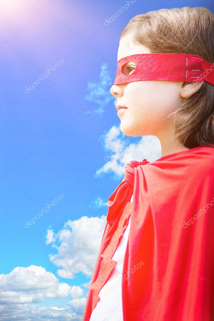 Girl in red cape — Stock Photo © Wavebreakmedia #125840876