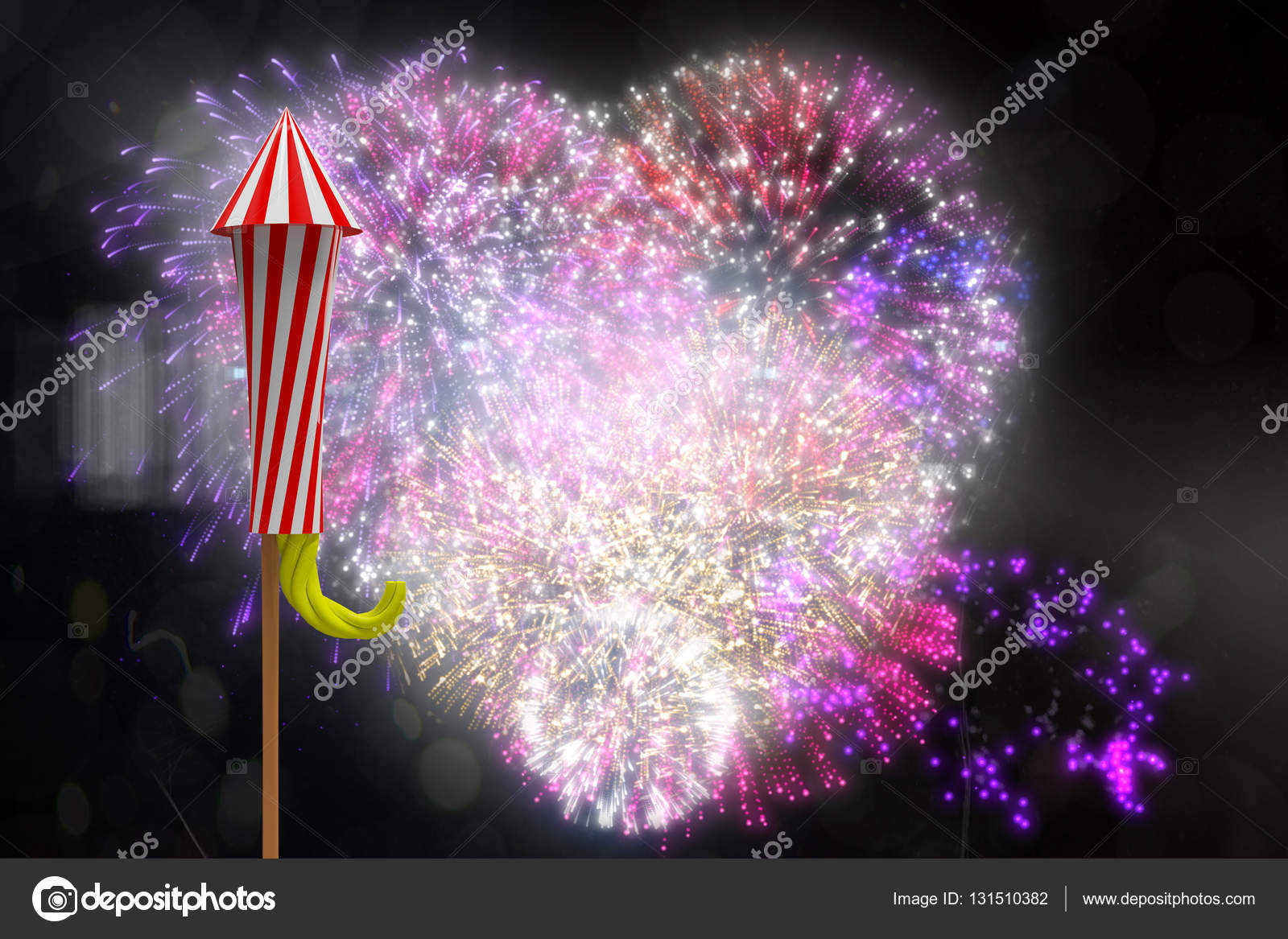 Colourful fireworks exploding on black — Stock Photo © Wavebreakmedia ...