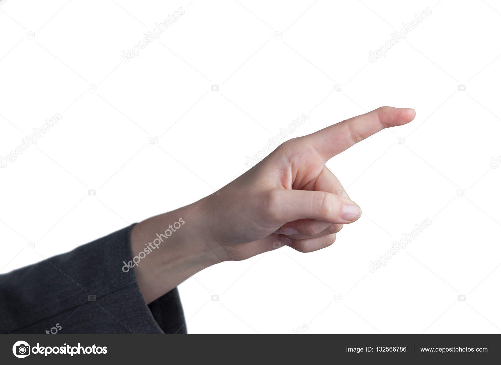 Hand pointing against white background Stock Photo by ©Wavebreakmedia ...