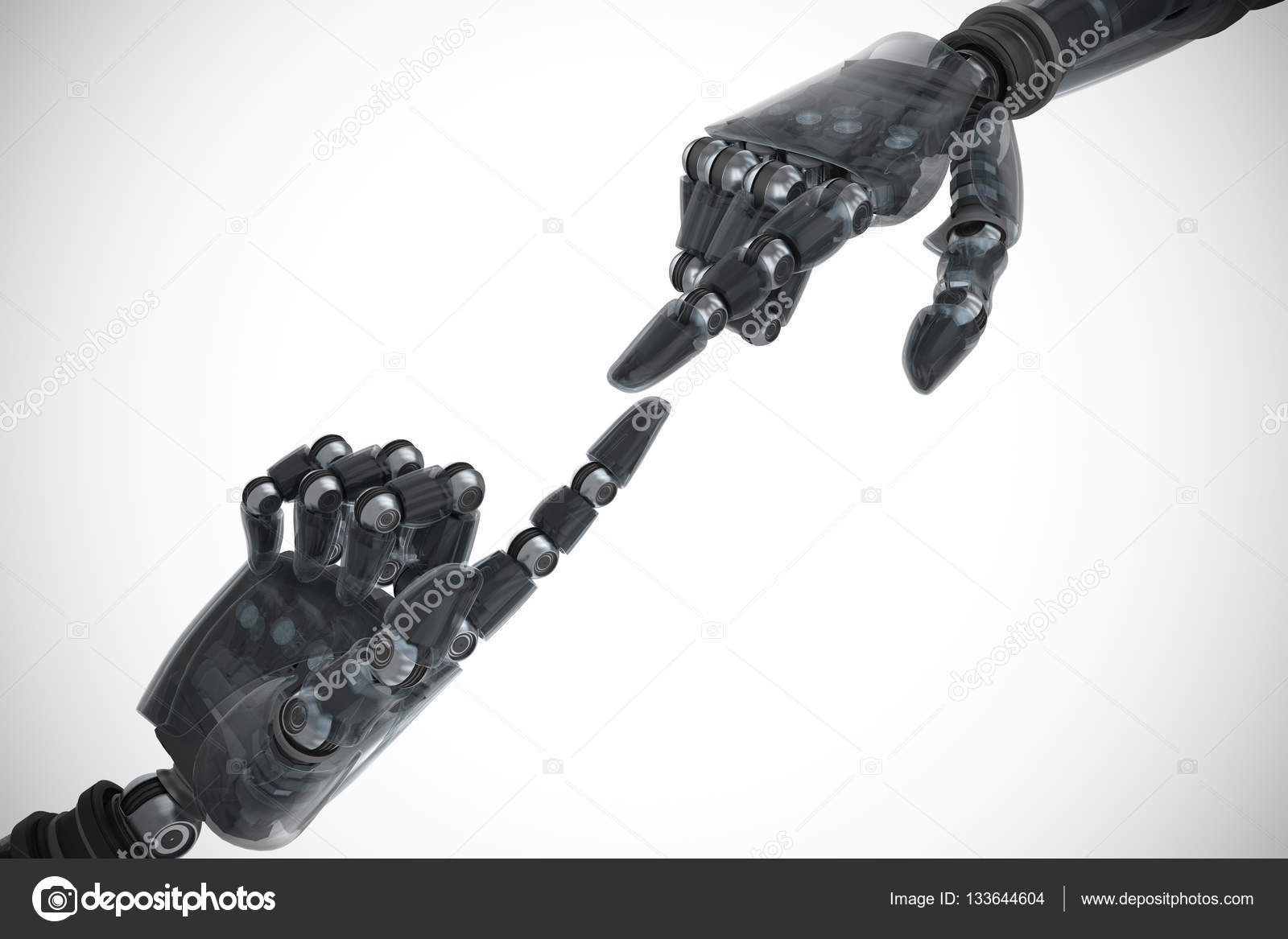 Two robotic arms touching each other — Stock Photo © Wavebreakmedia ...