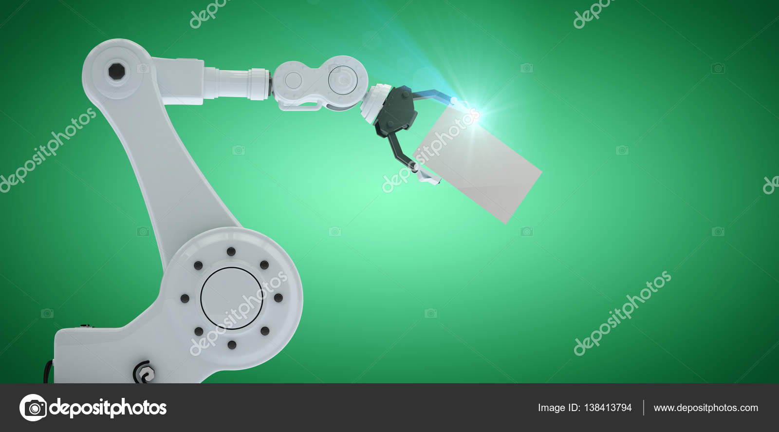 Robot hand holding placard — Stock Photo © Wavebreakmedia #138413794