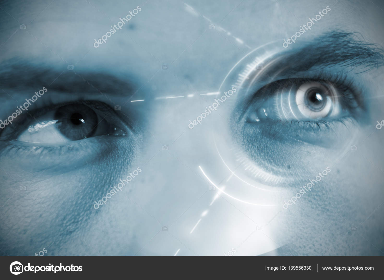 Man eyes with graph — Stock Photo © Wavebreakmedia #139556330