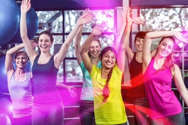 Group of dancers at Zumba fitness training — Stock Photo ...