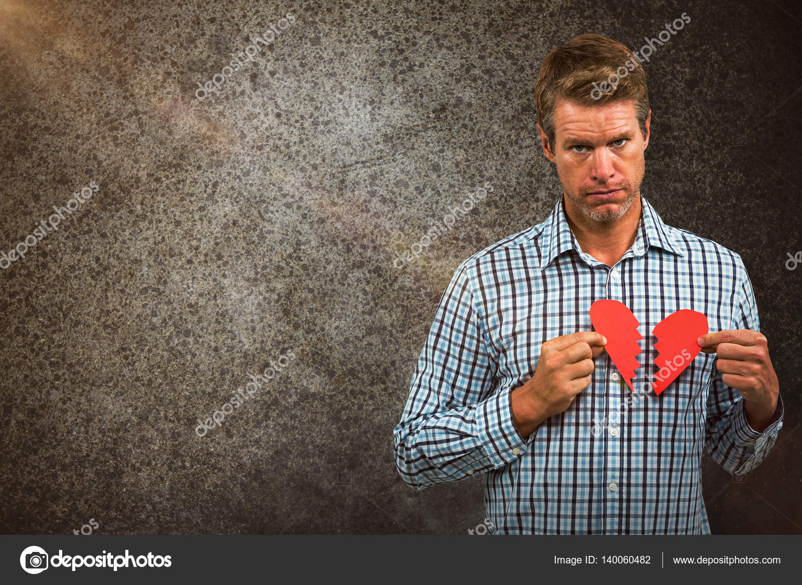 Sad man with broken heart Stock Photo by ©Wavebreakmedia 140060482