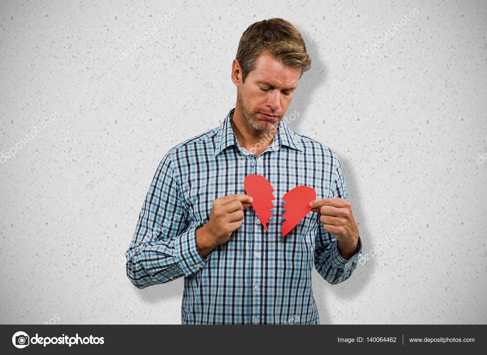 Sad man with broken heart Stock Photo by ©Wavebreakmedia 140064462