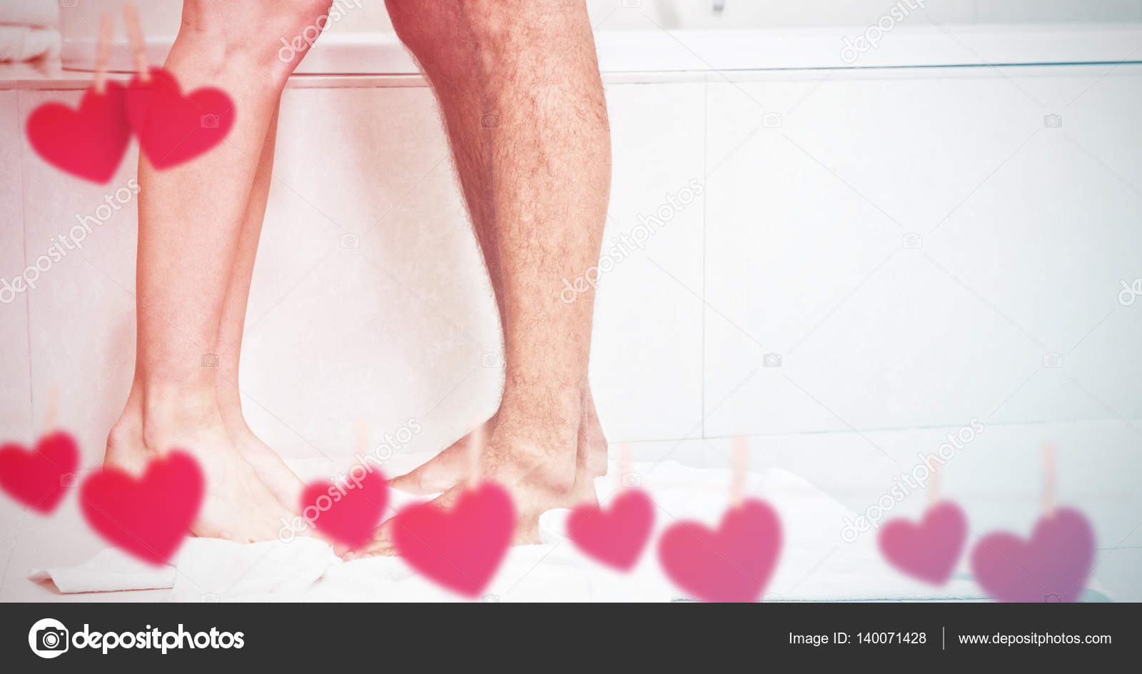 Young couple bathing together — Stock Photo © Wavebreakmedia #140071428
