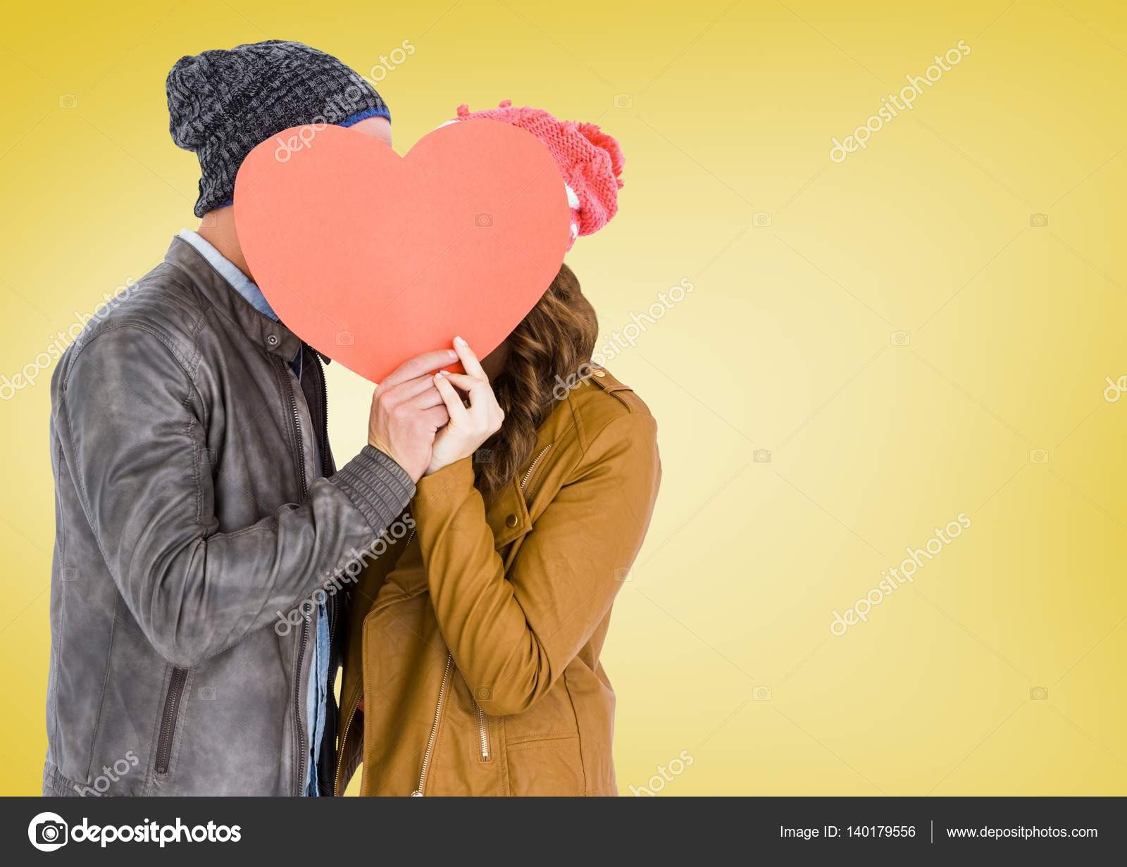 Romantic couple holding heart shape Stock Photo by ©Wavebreakmedia ...