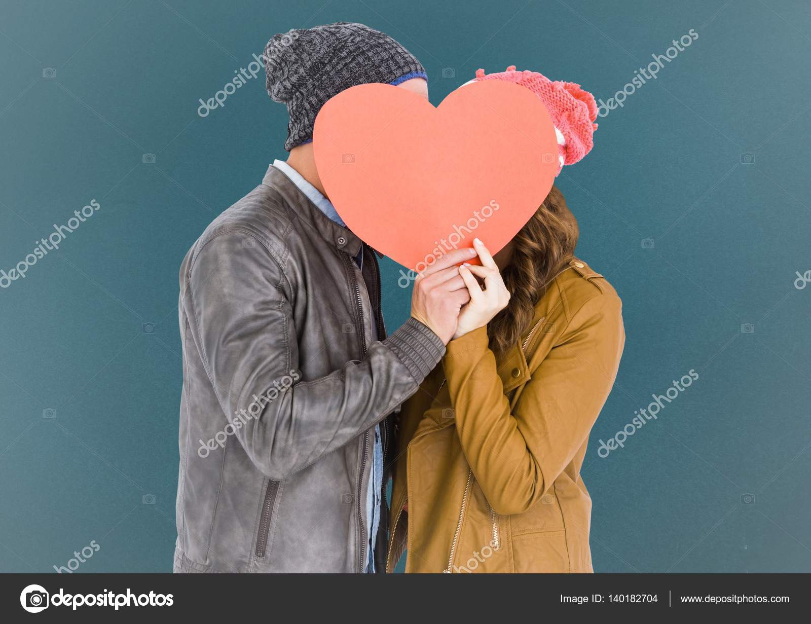 Romantic couple holding heart shape Stock Photo by ©Wavebreakmedia ...