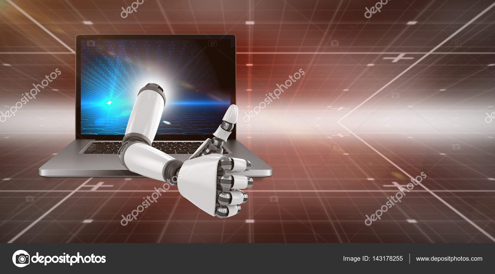 Robotic arm showing thumbs up — Stock Photo © Wavebreakmedia #143178255