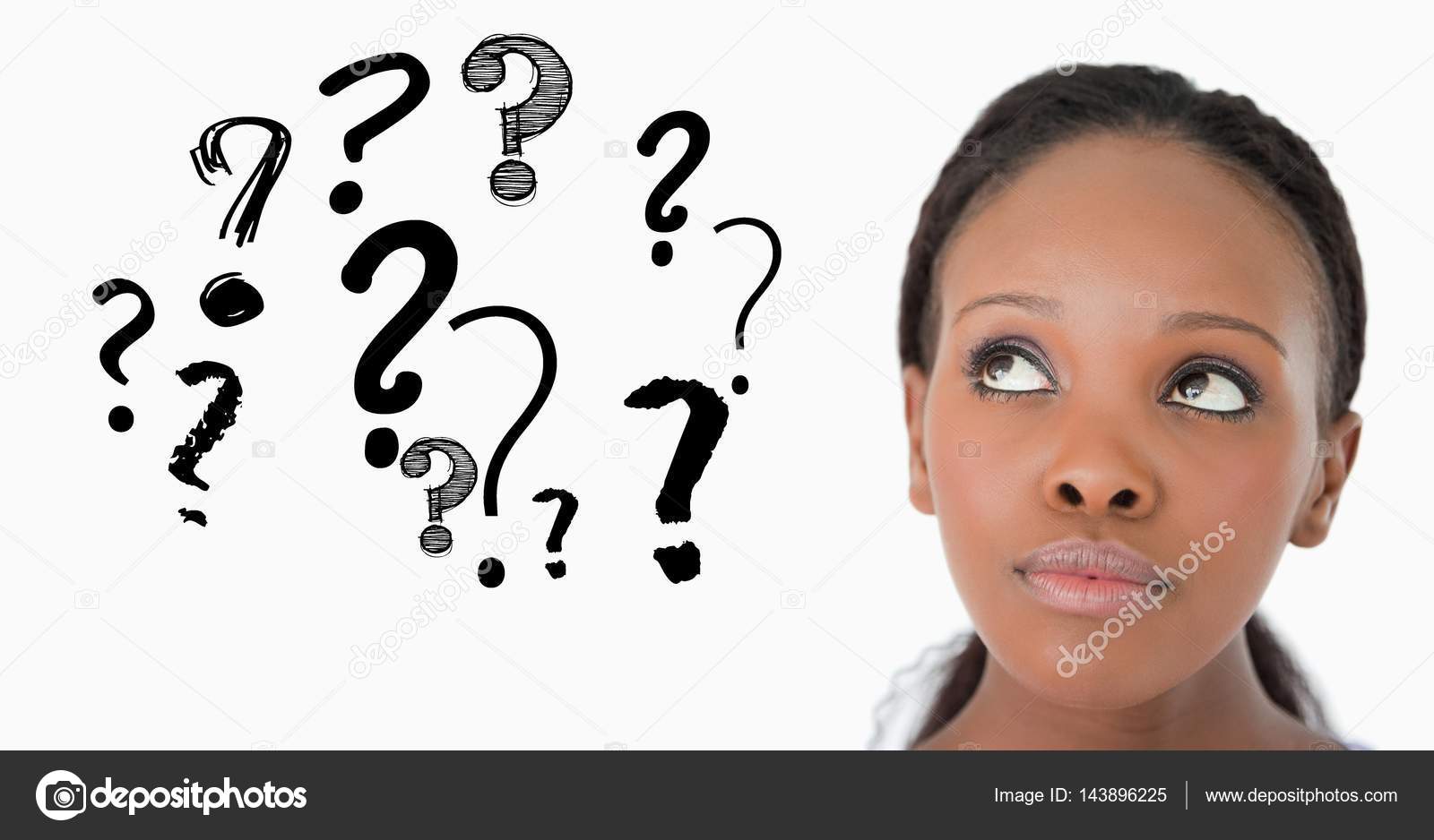 Woman looking at graphics signs — Stock Photo © Wavebreakmedia #143896225