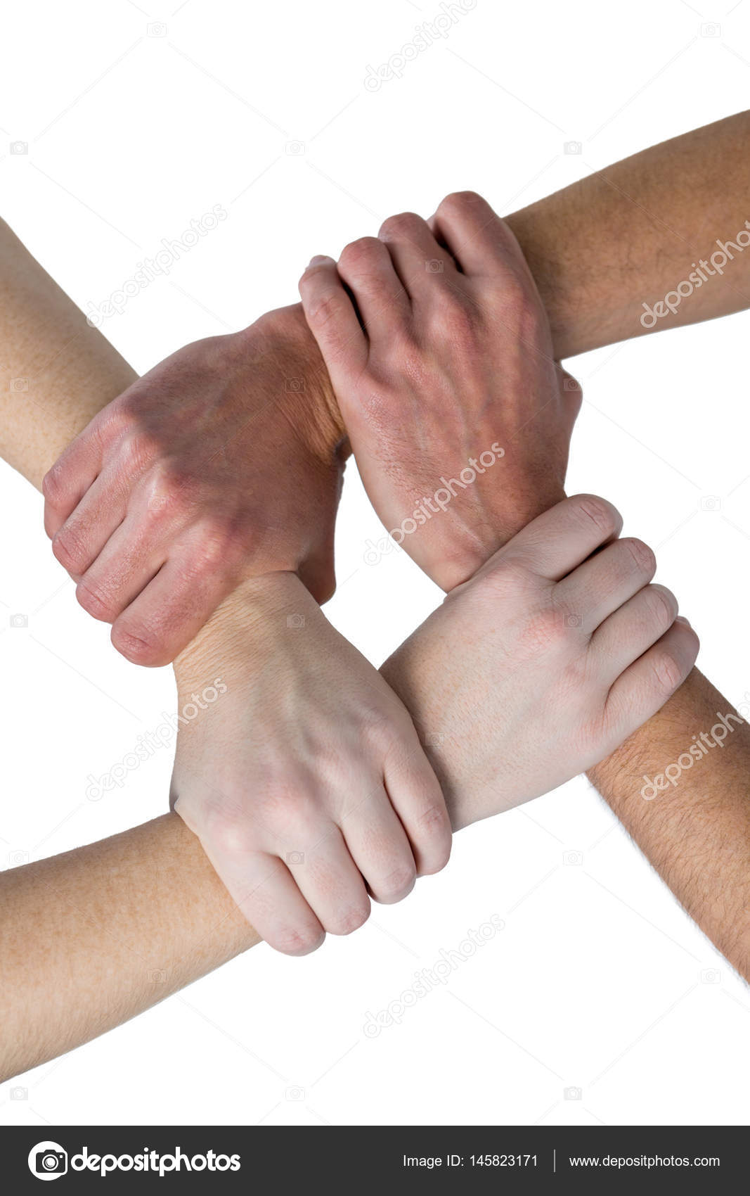 Hands forming an hand chain Stock Photo by ©Wavebreakmedia 145823171