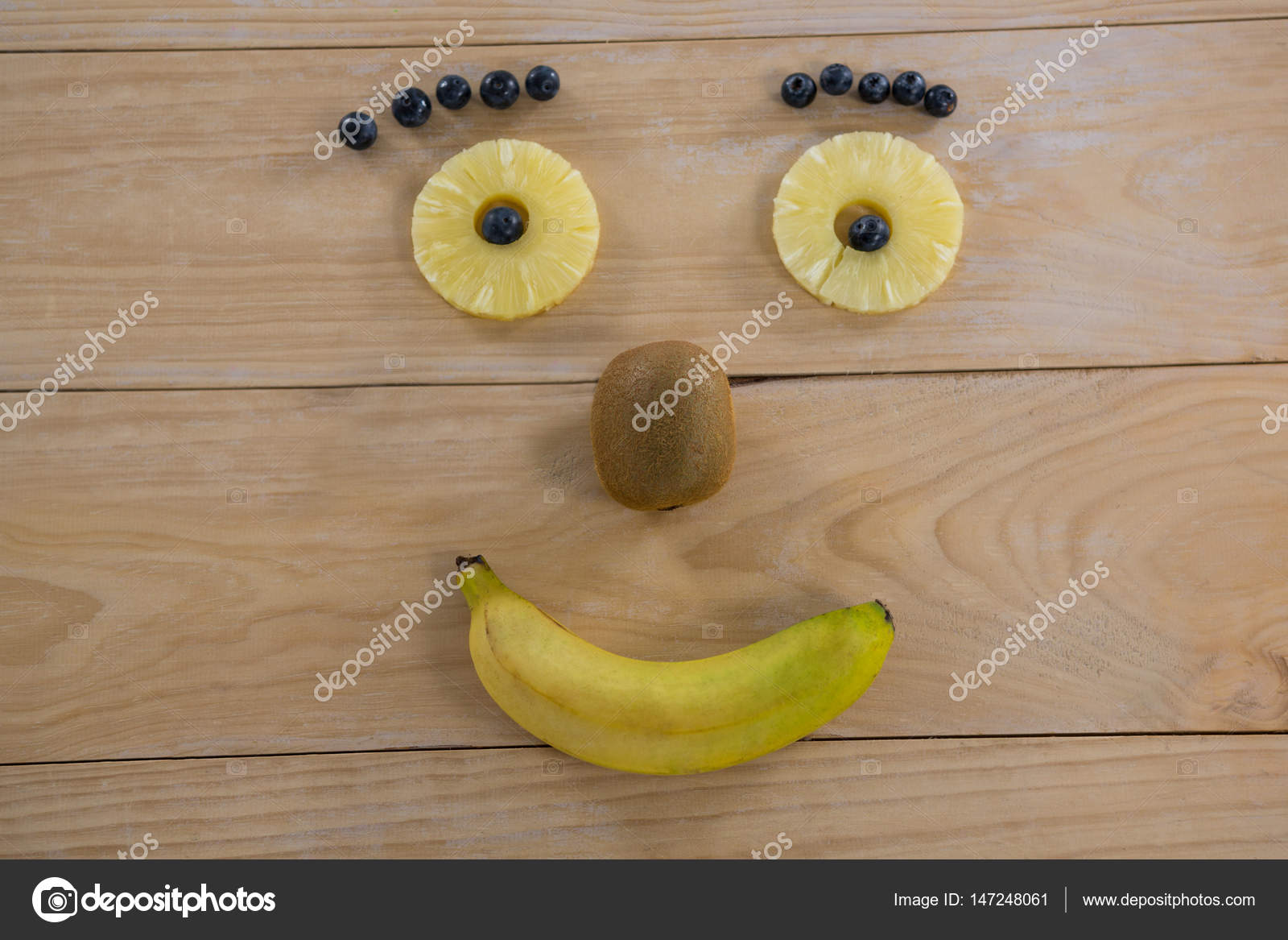 Various fruit arranged into smiley face Stock Photo by ©Wavebreakmedia ...