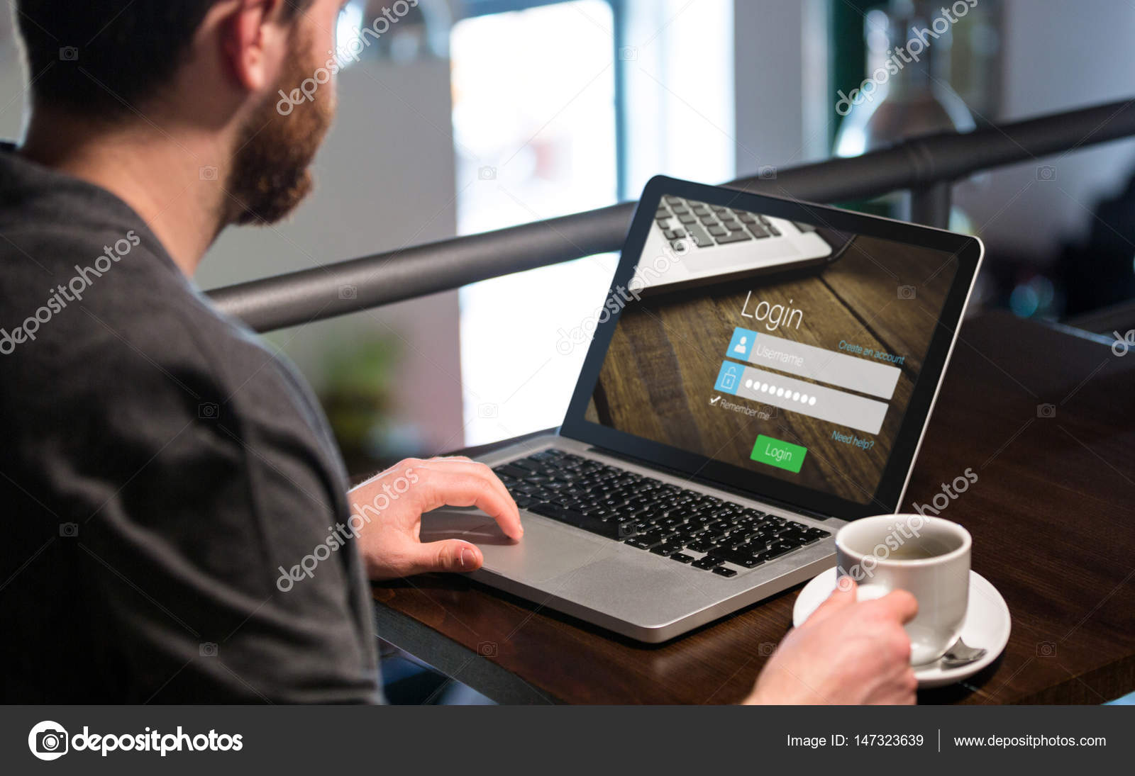 Man using laptop — Stock Photo © Wavebreakmedia #147323639