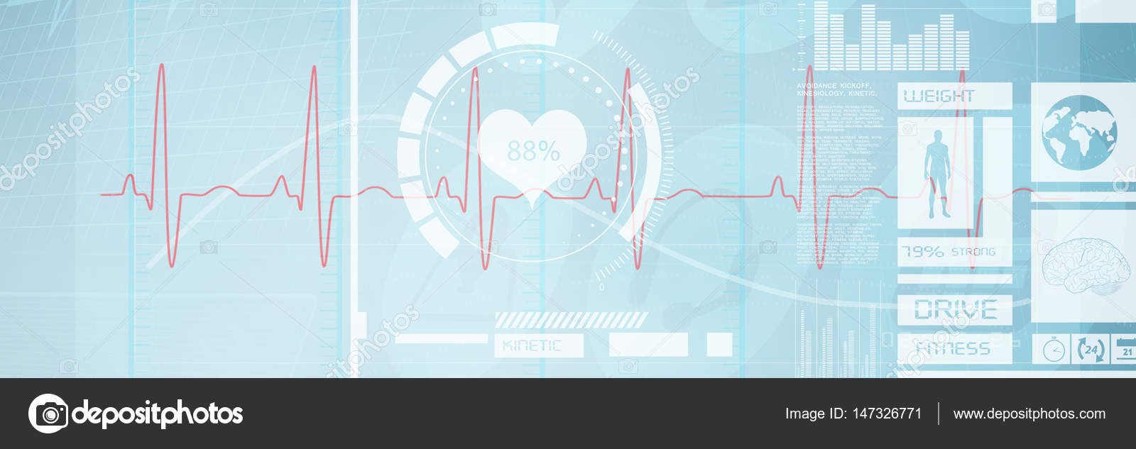 Human electrocardiography and cardio graph Stock Photo by ...