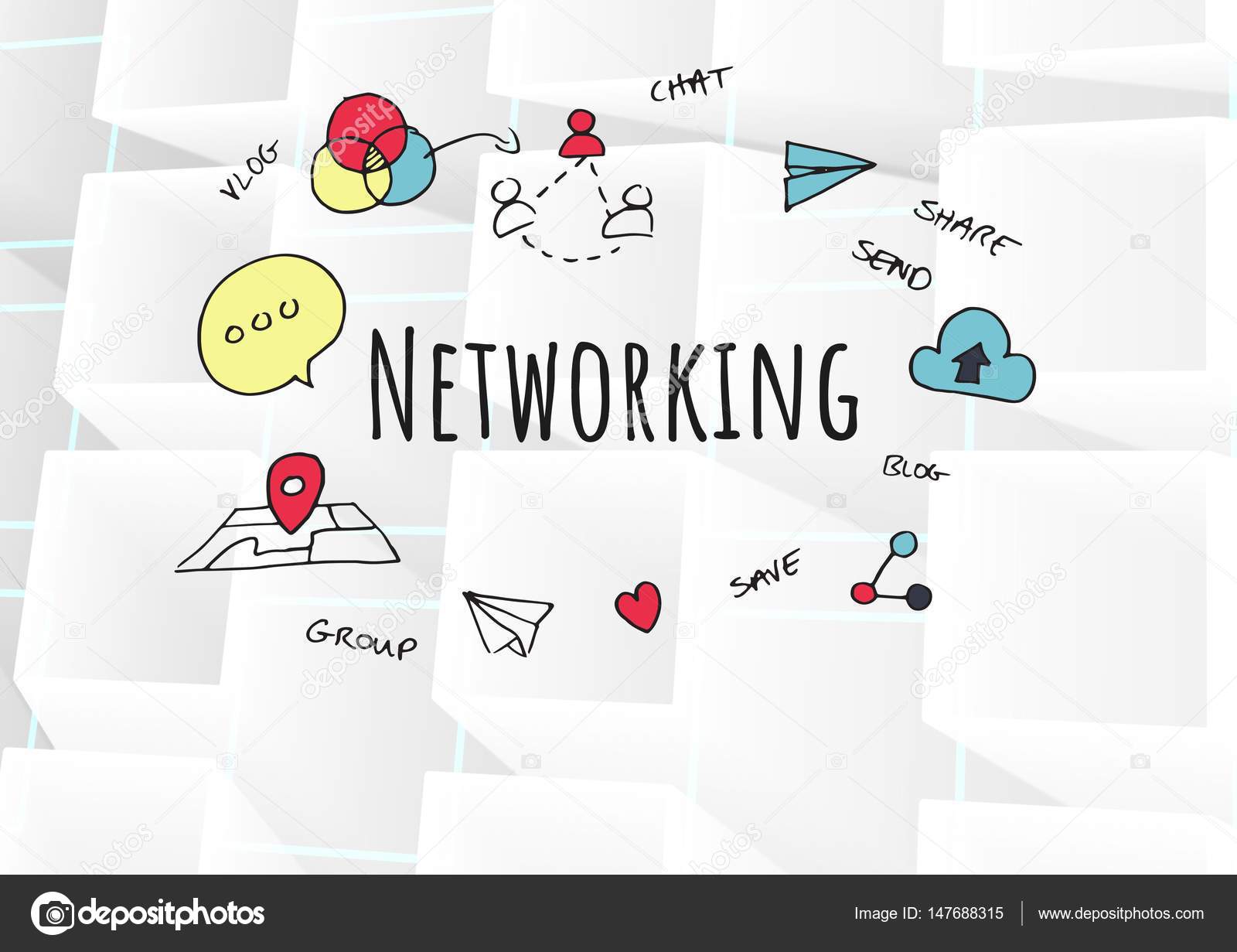 Networking text with drawings graphics Stock Photo by ©Wavebreakmedia ...