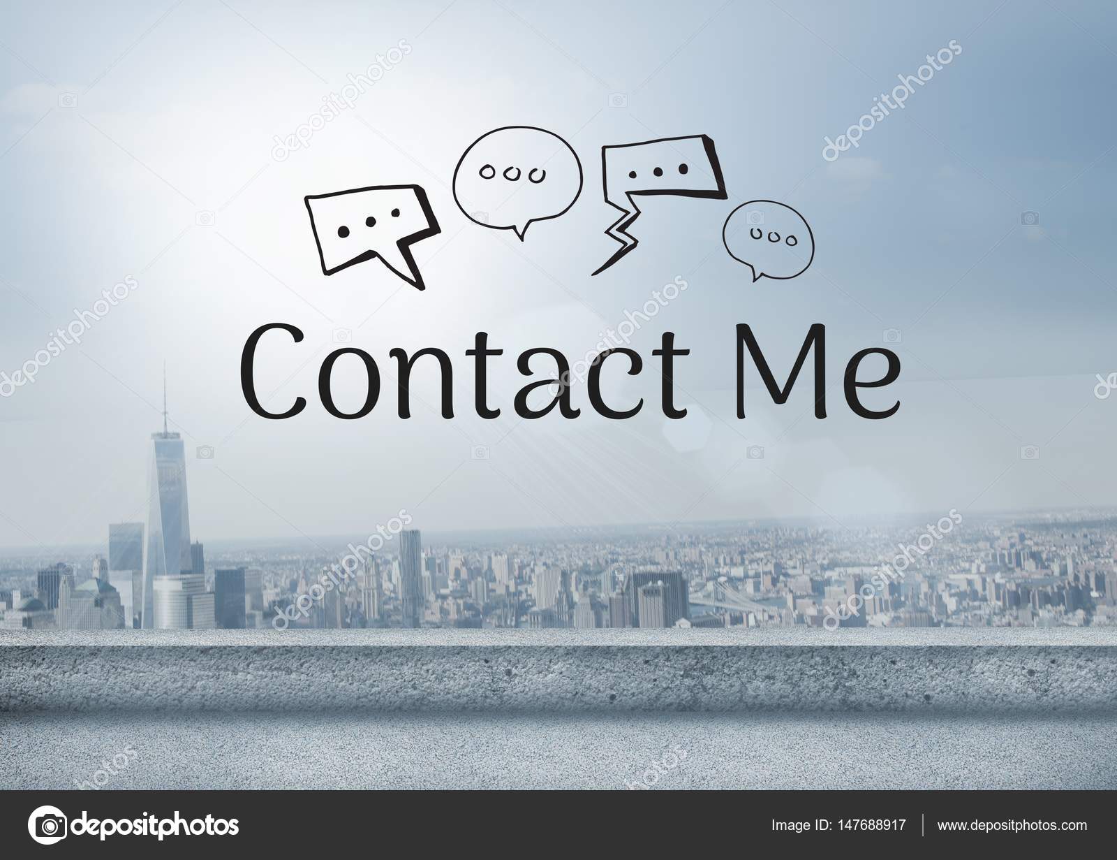 Contact Me text with drawings graphics — Stock Photo © Wavebreakmedia ...