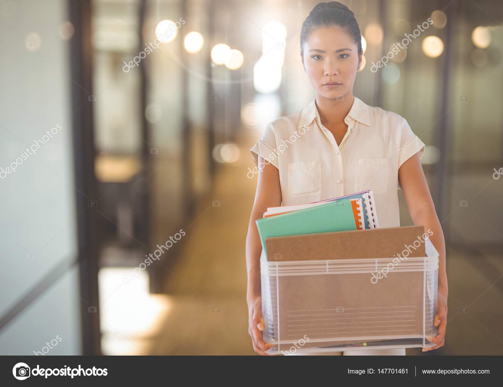 Unhappy Woman redundant with box Stock Photo by ©Wavebreakmedia 147701461