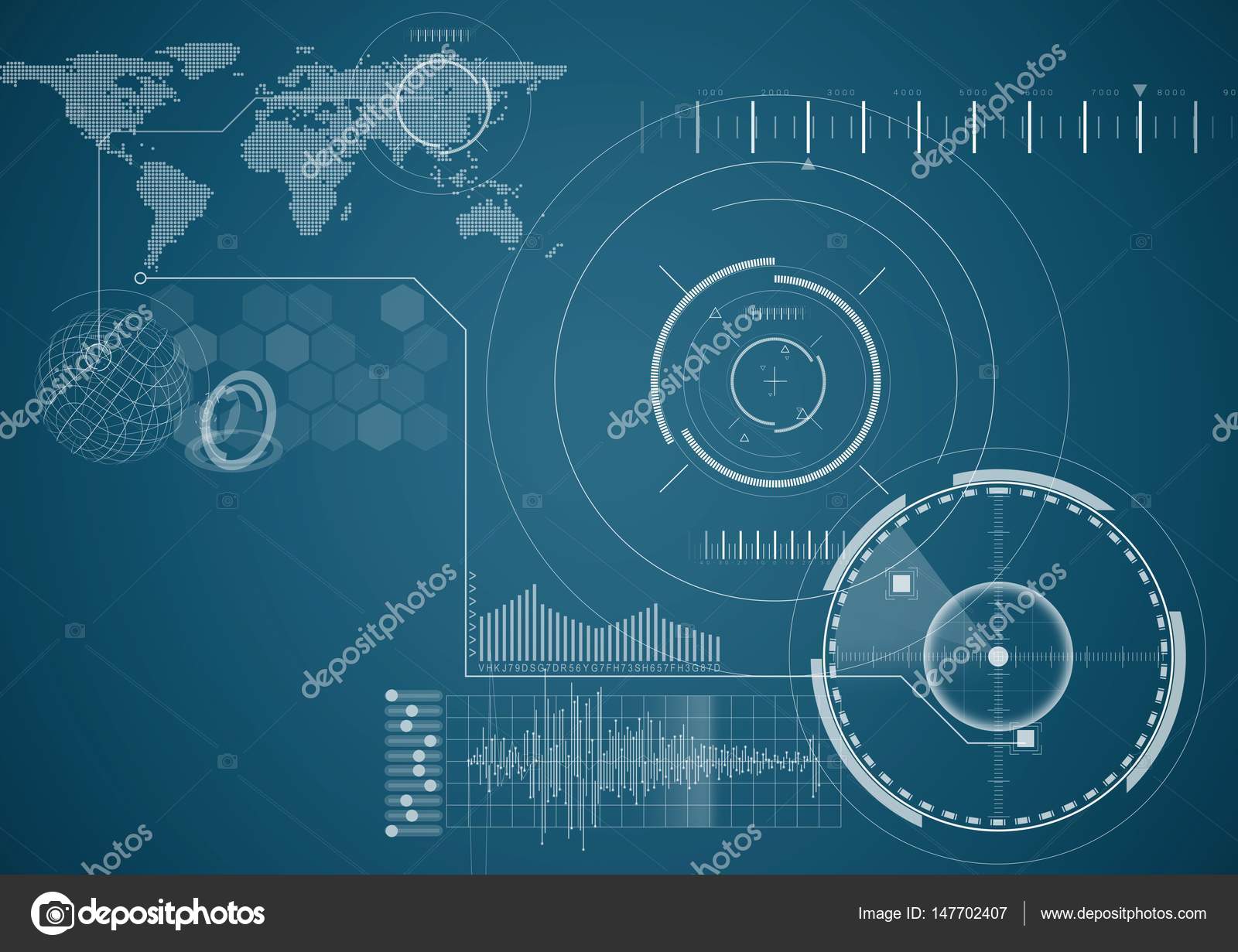 White interface against blue background Stock Photo by ©Wavebreakmedia ...