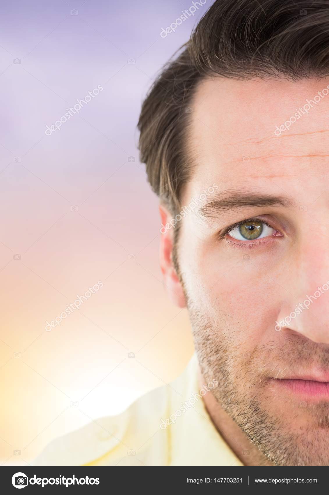 Sad mans face against soft background Stock Photo by ©Wavebreakmedia ...