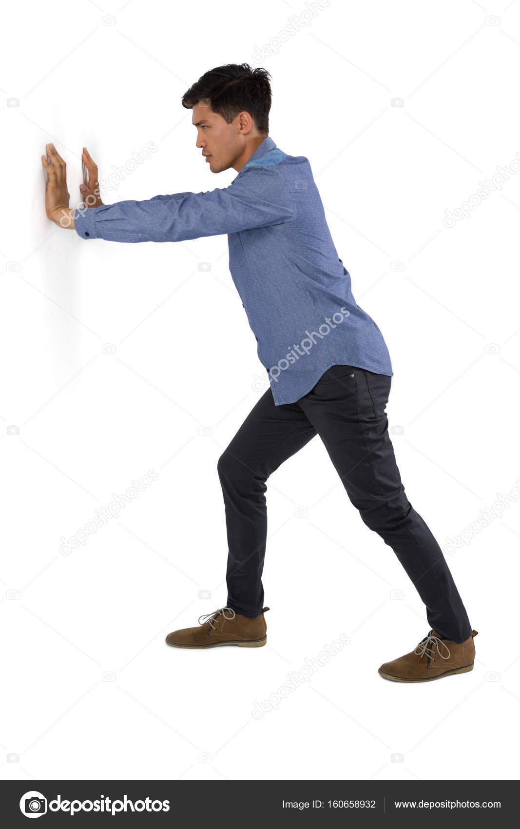Man Pushing Wall