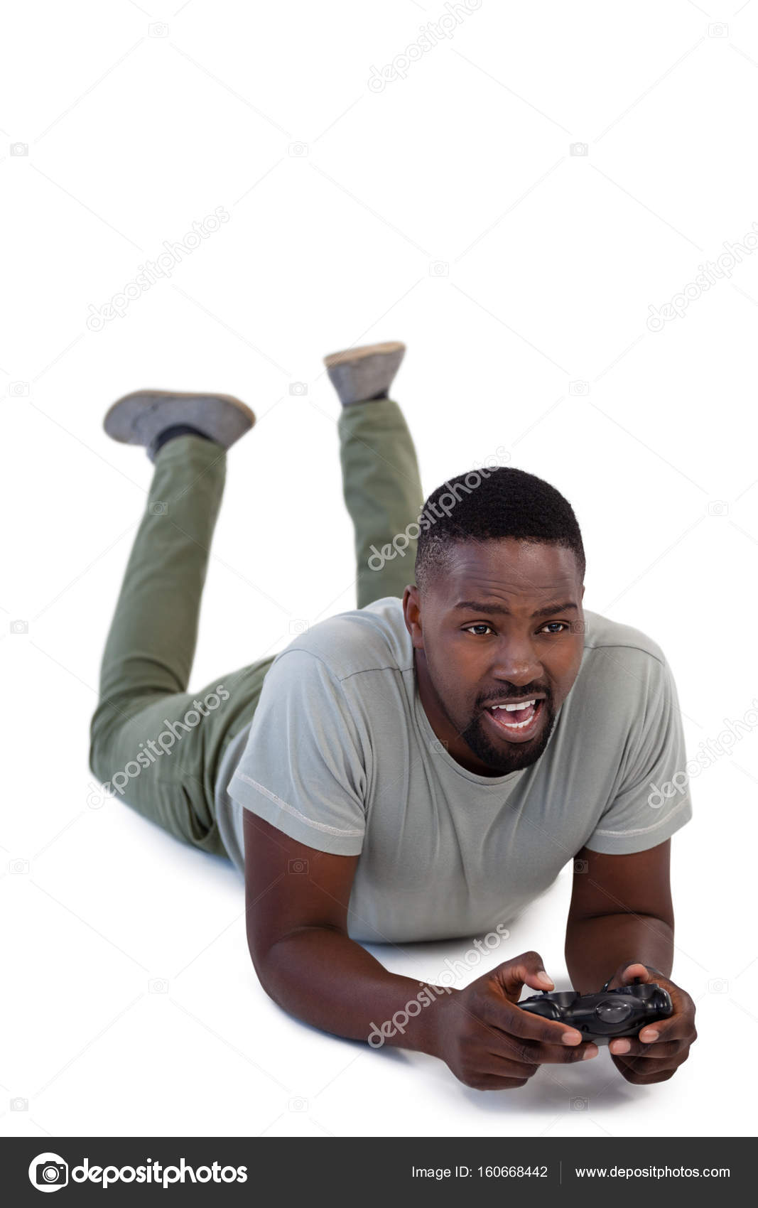 Man playing video game — Stock Photo © Wavebreakmedia #160668442