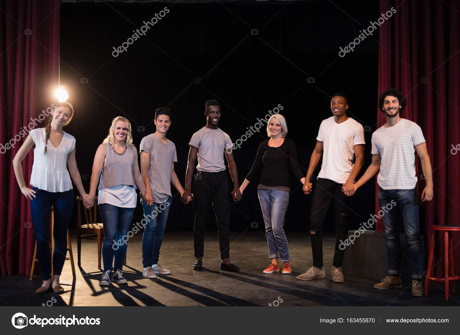 Actors practicing play on stage Stock Photo by ©Wavebreakmedia 163455870