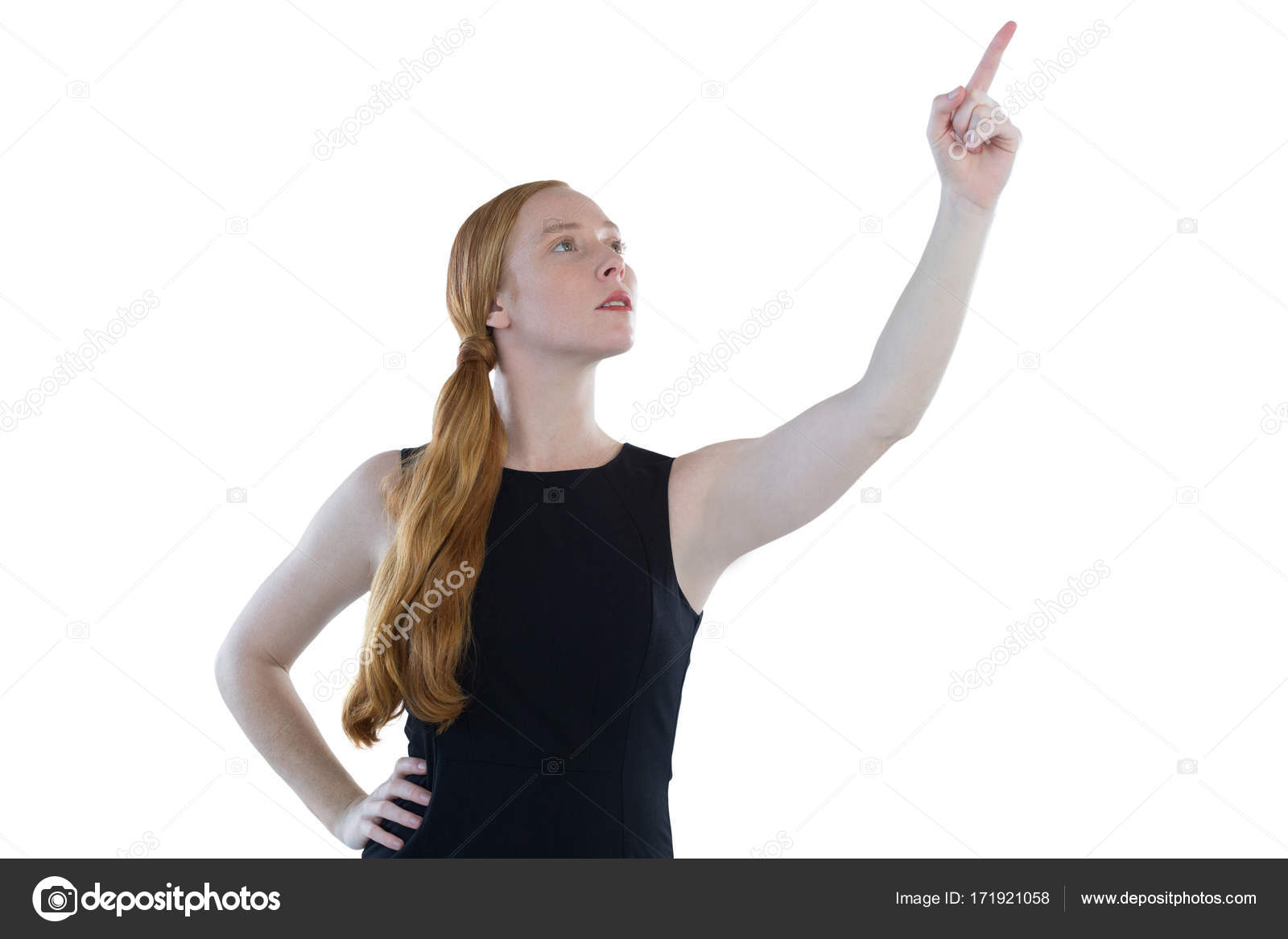 Female executive pointing — Stock Photo © Wavebreakmedia #171921058