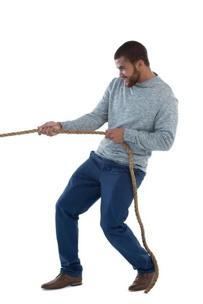 Man pulling a rope — Stock Photo © gemenacom #2959819