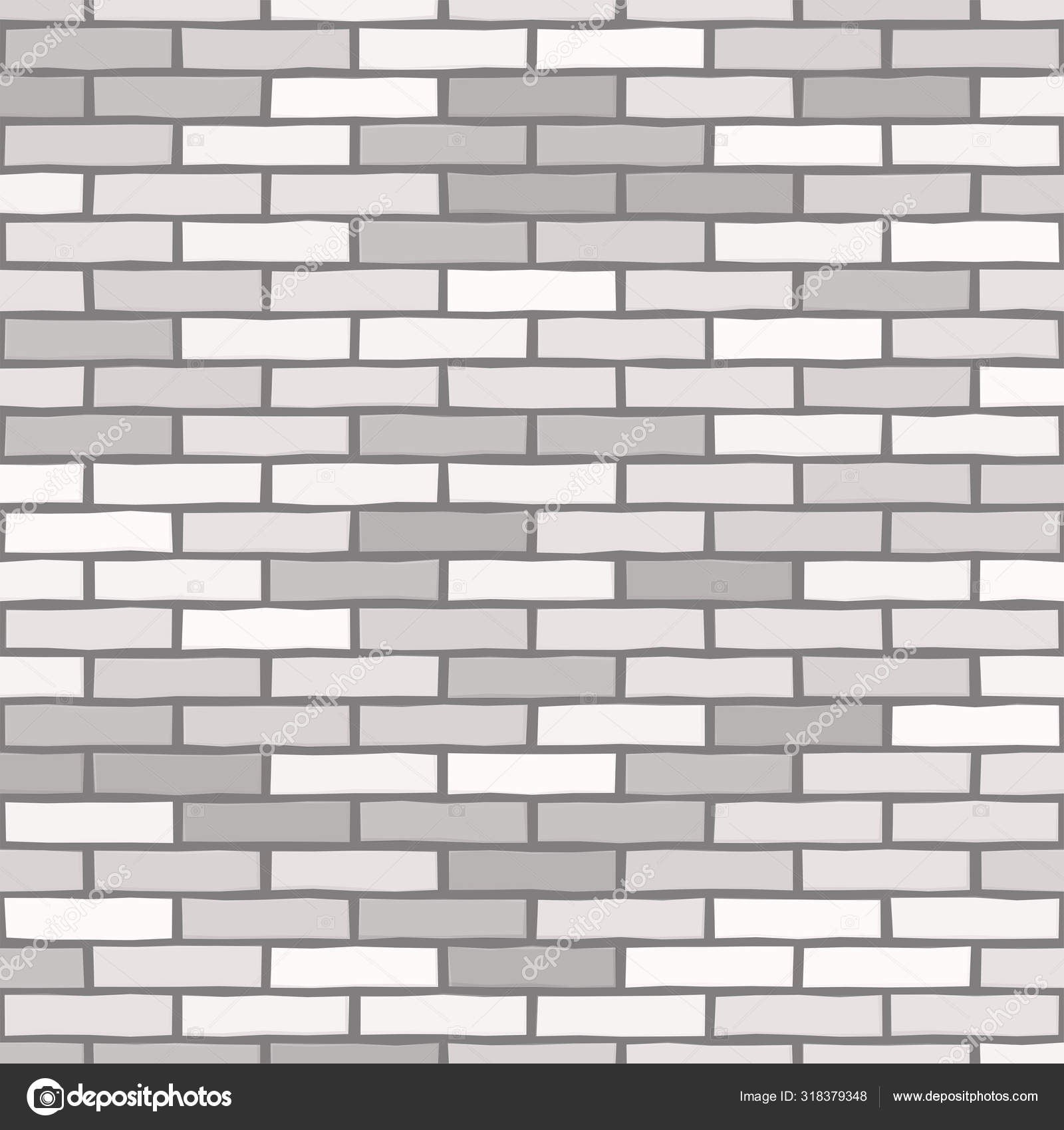 Brick wall textured wallpaper. Seamless vector pattern. Background ...