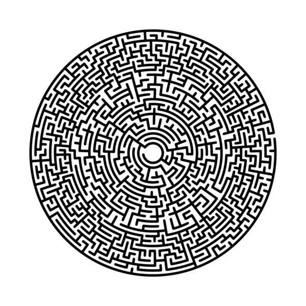 Difficult Circle Maze Hard Vector Labirinth Vector Black Circle Maze ...